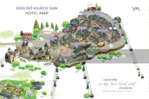 Ba Na Hills Tourist Map (English, Chinese, Korean, Thai, More)