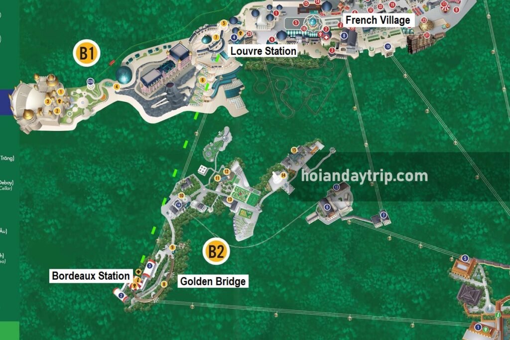 Golden Bridge Vietnam Map - Visit Ba Na Hills, Da Nang Vietnam